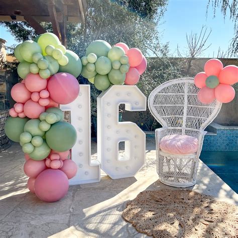 Custom Diy Balloon Arch Kit For Sweet 16 Birthday Sweet Sixteen