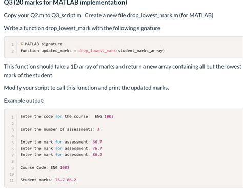 Solved Q3 20 Marks For Matlab Implementation Copy Your