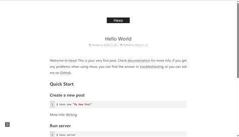 Hexo与github的快速博客建站教程 Mugs Blog