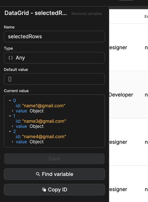 Datagrid Selectedrows How Do I Weweb Community