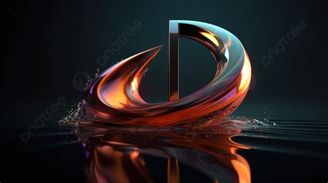 어두운 배경에 물결 모양의 물이 있는 문자 D 3d 로고 디자인 컨셉 아트 이미지 고화질 사진 사진 배경 일러스트 및 사진 무료 다운로드 Pngtree