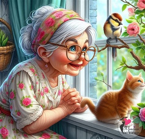 Pinterest Cartoon Grandma Whimsical Art Art