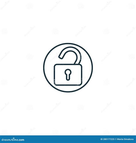 Unlocked Icon Monochrome Simple Sign From Security Collection Stock Illustration Illustration