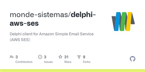 Github Monde Sistemasdelphi Aws Ses Delphi Client For Amazon Simple