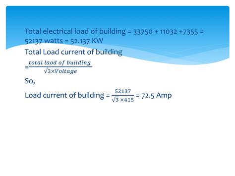Calculation Of Electrical Load Of Building Pptx