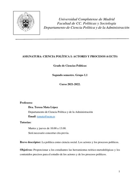 Programa Actores Y Procesos 21 22 T Matalopez Grado Ccpp Pdf