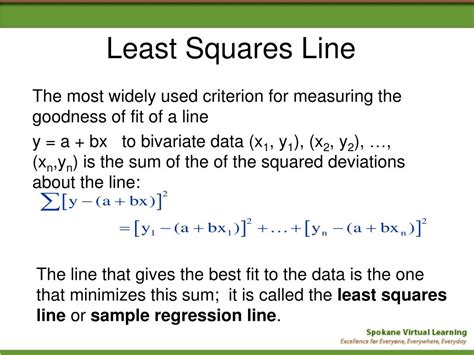 PPT Least Squares Regression Line LSRL PowerPoint Presentation Free Download ID 396458