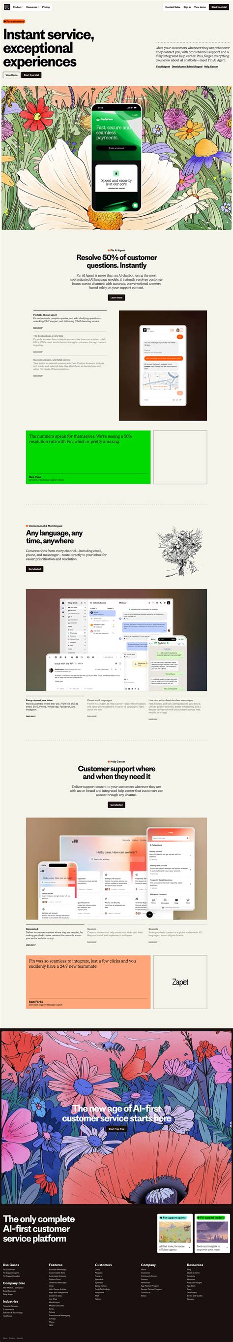 Intercom Website Design Lapa Ninja