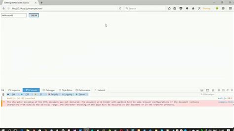 Javascript Text To Speech On The Web Using Audijs Youtube