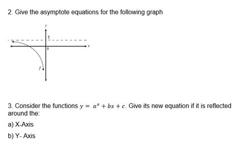 Solved 2 Give The Asymptote Equations For The Following