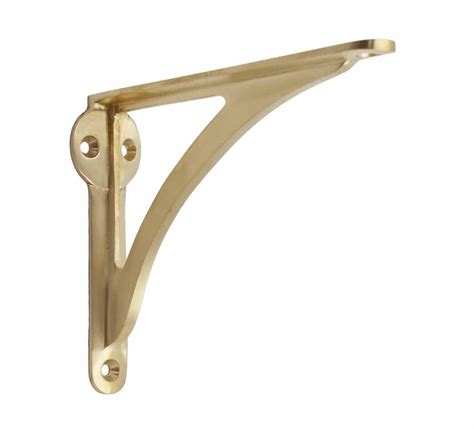Arched Shelf Bracket Brass Brushedsatin Stylish Hardware For