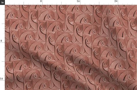 Art Deco Fibonacci Tiles In Aged Terra Fabric Spoonflower