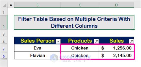 How To Filter A Table Based On Cell Values With Excel Vba Methods