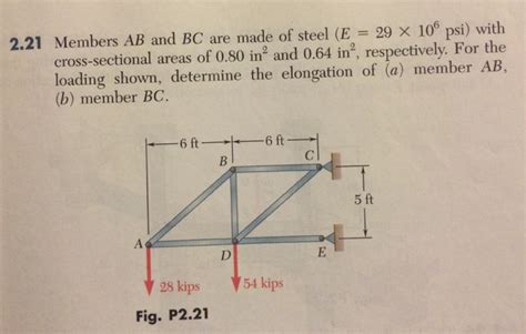 Solved Members Ab And Bc Are Made Of Steel E 29 Times