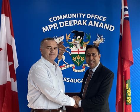Meeting Mpp Honorable Deepak Anand Citytowers Inc