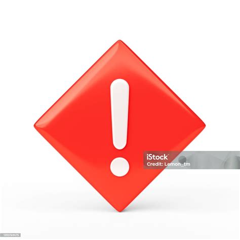 적색 주의 안전 긴급한 3d 아이콘 주의는 경고 느낌표 경고 기호 오류 경보 또는 중요 통지 위험 실패 기호 금지 문제 및 문제 메시지의 흰색 배경에 격리 0명에 대한 스톡