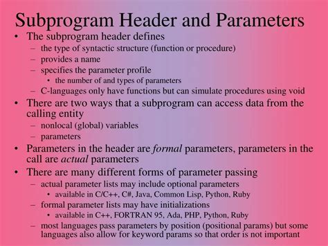Ppt Subprograms Powerpoint Presentation Free Download Id9626387
