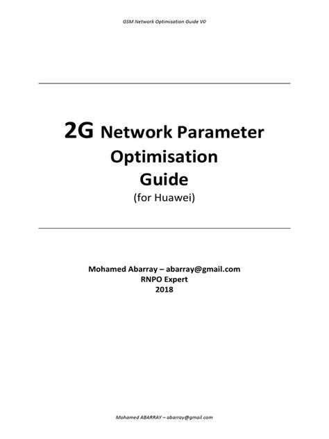 2g Network Parameter Optimisation Guide V0 Pdf General Packet Radio Service Gsm