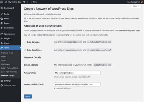 How To Create A Multisite Network Easy Web Design Tutorials