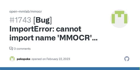 Bug Importerror Cannot Import Name Mmocr From Mmocrocr · Issue