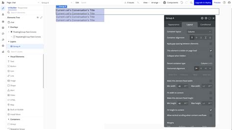 help with overlapping floating group and group elements in bubble