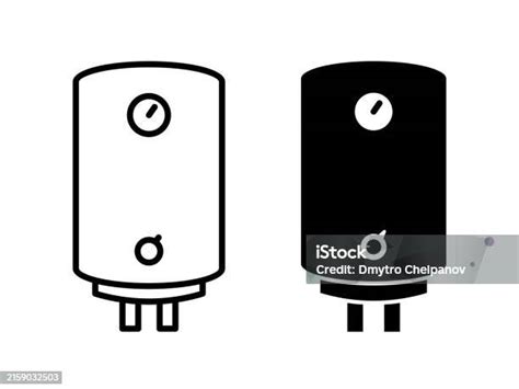 보일러 아이콘입니다 온수기 기호입니다 욕실 온도 조절기 벡터 그림입니다 열 시스템 기호입니다 보일러에 대한 스톡 벡터 아트 및 기타 이미지 Istock