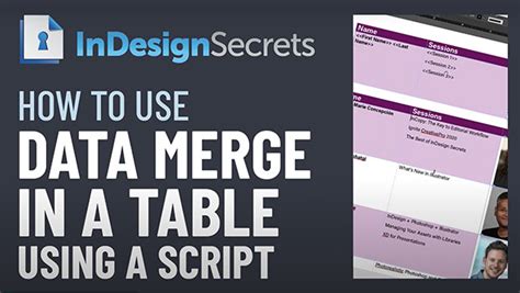 Indesign How To Use Data Merge In A Table Using A Script Creativepro Network