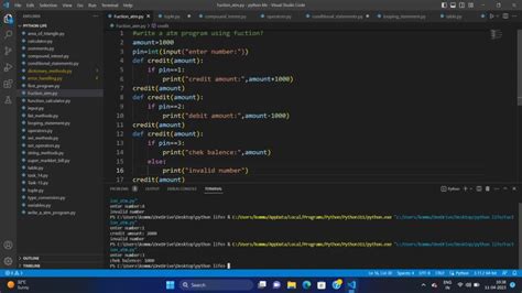 Kommu Saikumar On Linkedin Task 26 Write A Atm Program Using Function