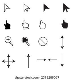 Pointer Cursor Mouse Icon Clicking Cursor Stock Vector Royalty Free Shutterstock