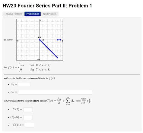 Solved Hw23 Fourier Series Part Ii Problem 1 Previous