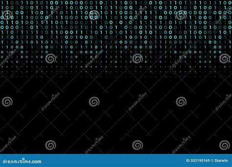 Digital Binary Code Tech Matrix Wallpaper With Falling Numbers Design