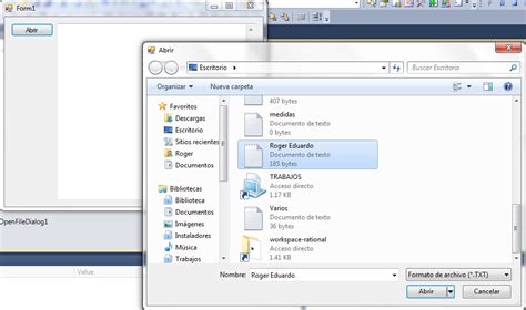 programación datos y más abrir un archivo txt con visual basic