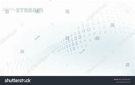 Digital Stream Minimal Design Binary Code Stock Vector Royalty Free