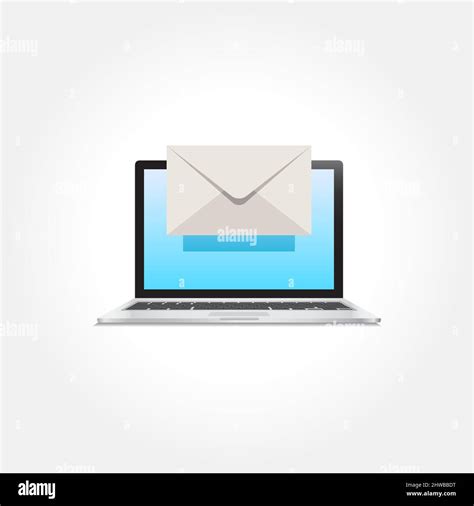 Laptop Mail Notification Icon Stock Vector Image Art Alamy