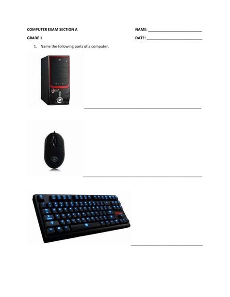 Computer Exam Grade 1