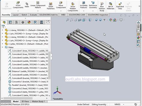 Create Mates In Solidworks Assembly ~ Ourengineeringlabs