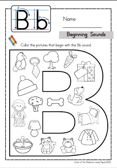 Letter B Worksheets Preschool Workssheet List