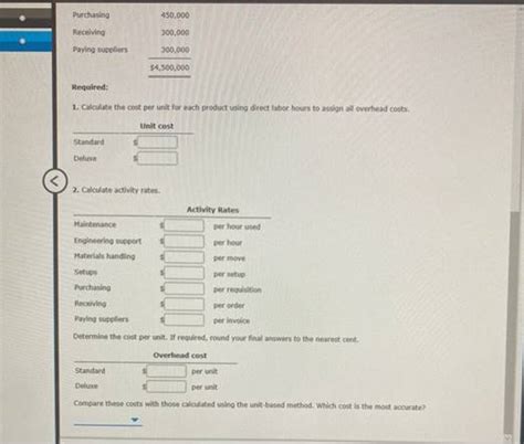 Solved Ebook Calculator Unit Based Versus Activity Based Costing Fisico 1 Answer