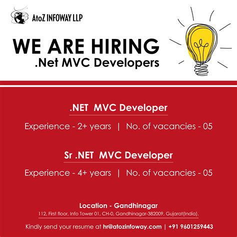 Were Hiring Net Mvc Developers Job Opening Hiring We Are Hiring