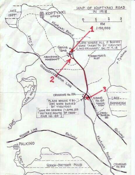 Map Of Koptyaki Road To The Ganina Yama Al