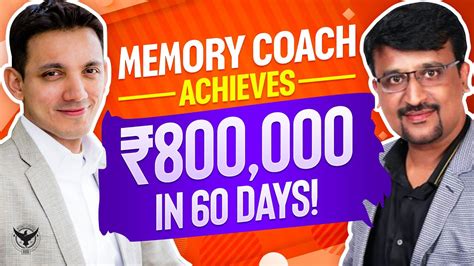 Memory Coach Manjunath Achieves ₹800 000 In 60 Days Youtube