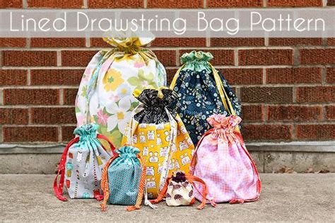 Lined Drawstring Bag Tutorial Drawstring Bag Tutorials Drawstring