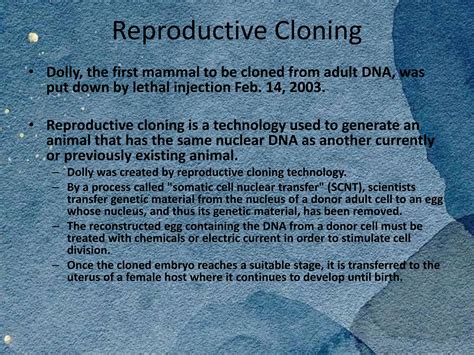 Cloning Introduction Types Advantages And Disadvantages PPTX