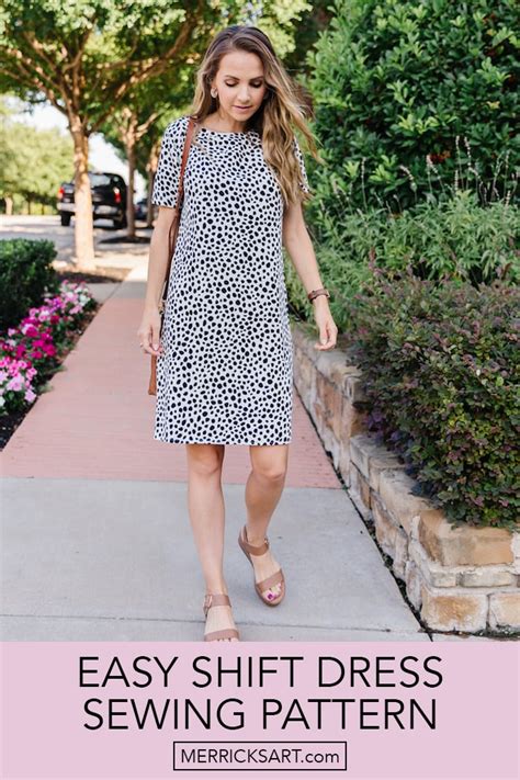 Easy Shift Dress Pattern Sewing Tutorial Merricks Art
