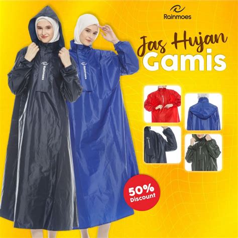 Jual Rainmoes Jas Hujan Hijabers Muslimah Mantel Gamis Syari Jumbo