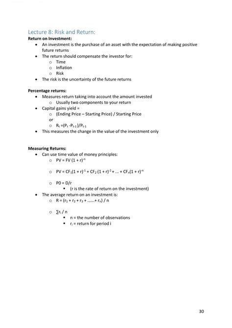 Complete Fundamentals Of Business Finance Notes 25300 Fundamentals Of Business Finance Uts