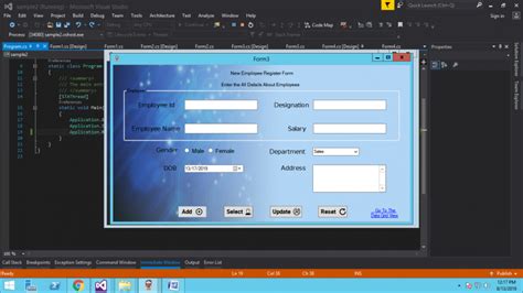 Simple Employee Management System In C Windows Application Project In