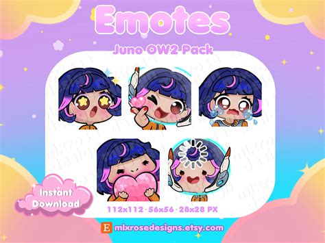 Juno Overwatch Emote Pack For Twitch Streamers Discord Youtube