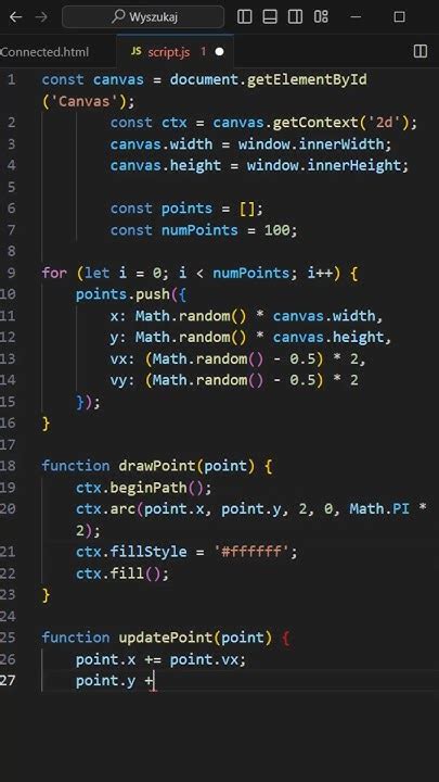 How To Make Connected Particles In Html Css And Javascript Codeit