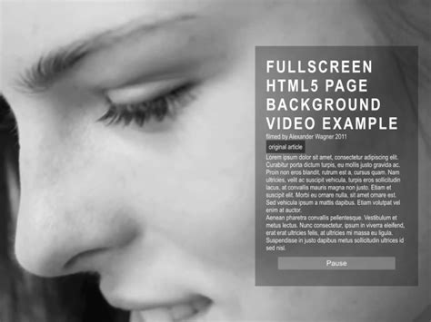 Full Screen Video Background In Html5 — Codehim